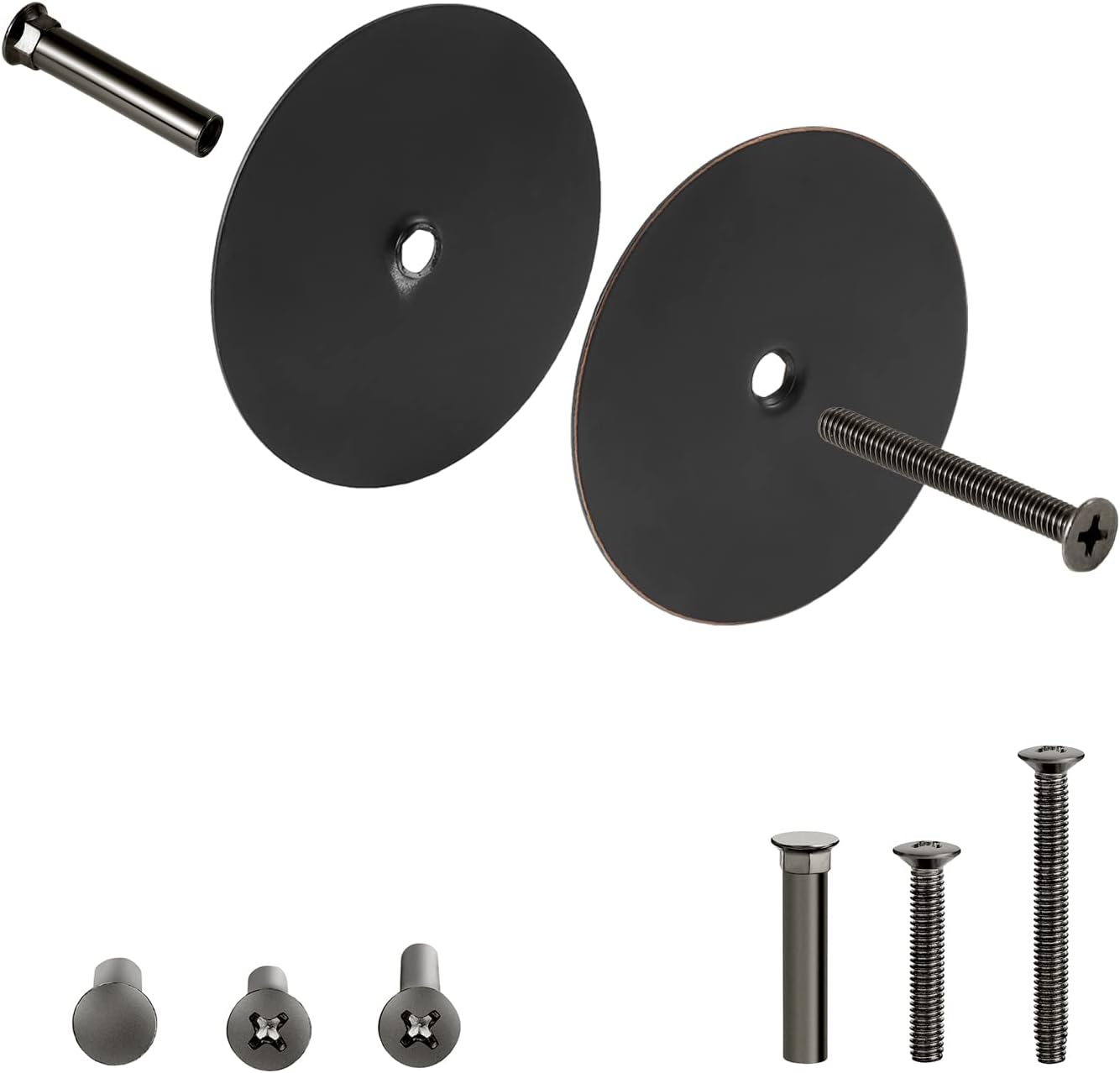 NAUBEA 2 Pack Door Hole Cover Plate, Door Knob/Deadbolt Cover Plate, 2 ...