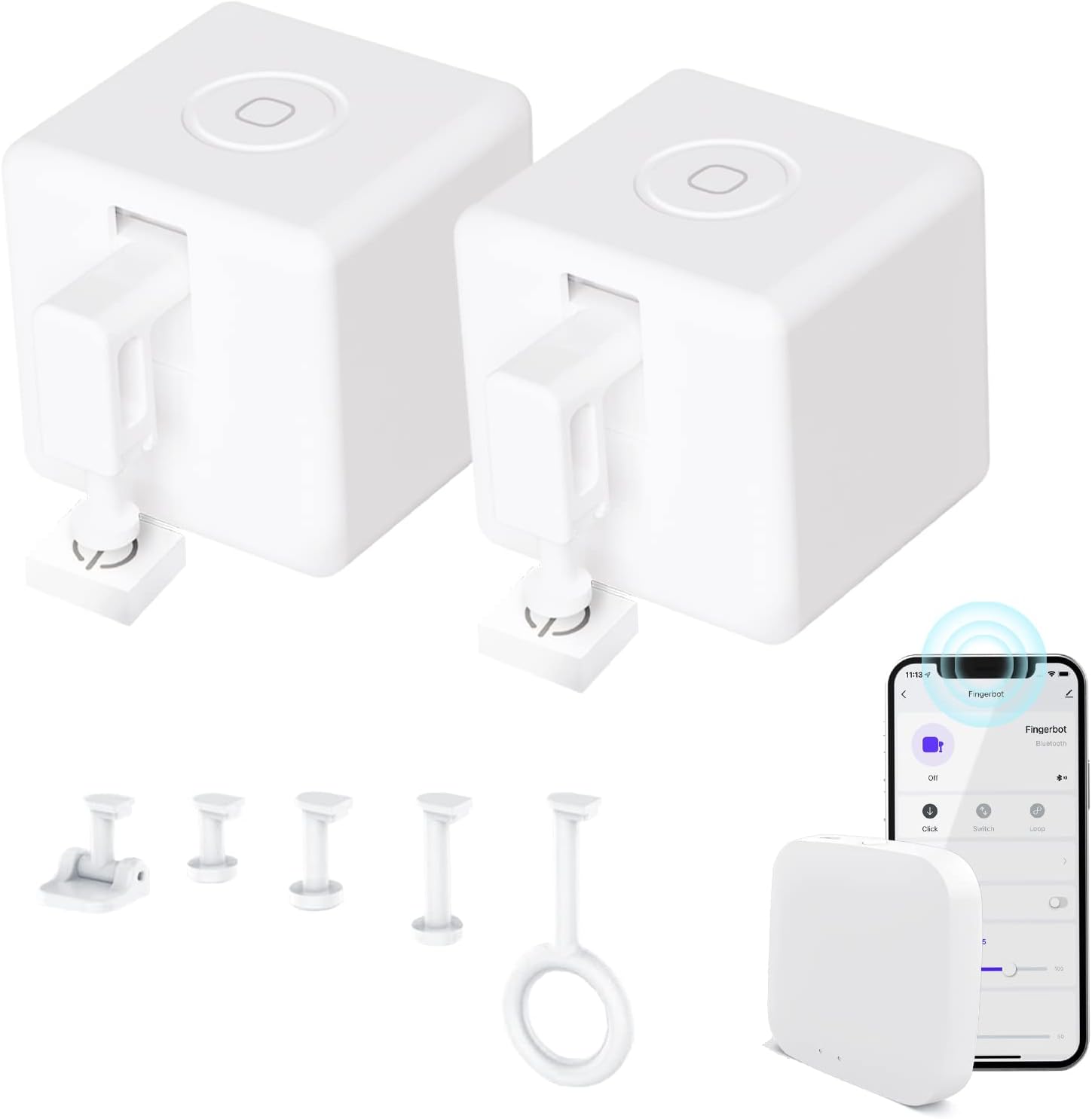 Amazon.com: MOES Smart Fingerbot 2packs with Tuya Bluetooth Hub and ...