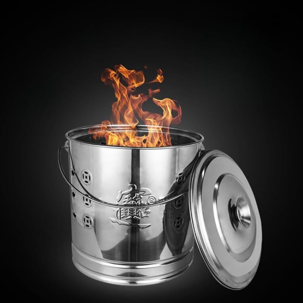 Amazon.co.jp: 焼却炉 焼却器 インナータンク付き ステンレス鋼の燃焼