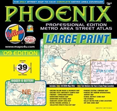 Phoenix Professional Edition Metro Area Street Atlas '09 Edition ...
