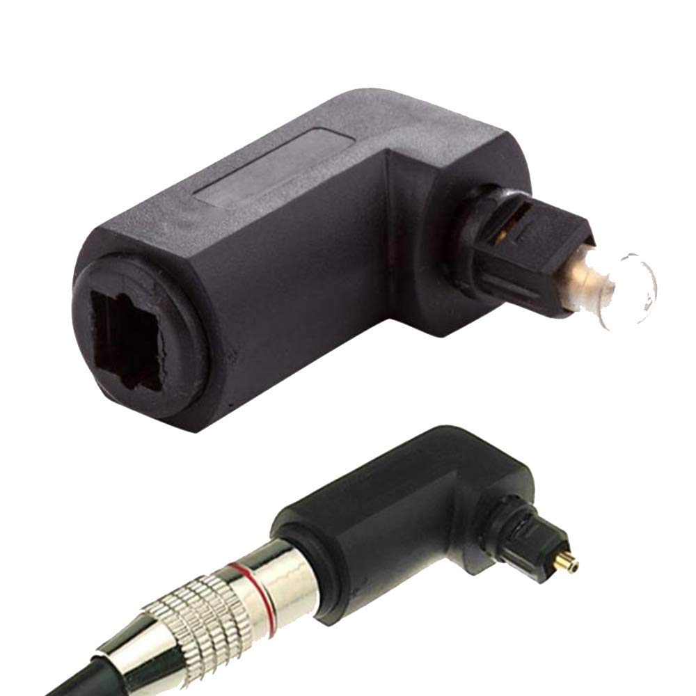 L - Shape Toslink Male To Female Optical Adapter - OTC.LK