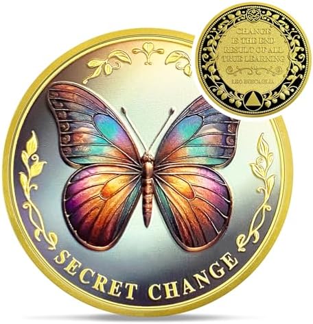 IELCJJ Original Reborn Butterfly Sobriety Coin, Delicate Recovery ...