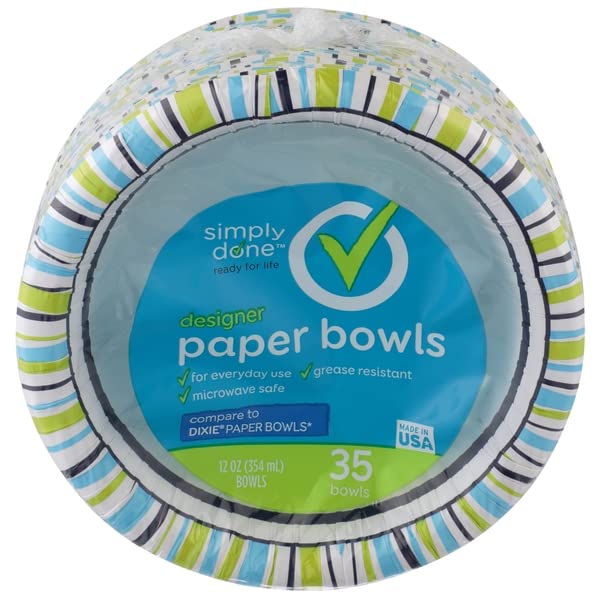 Amazon.com : Simply Done, Paper Bowls, Designer, 12 Ounce : Health ...
