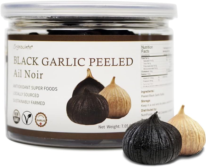 Amazon.com : Orgnisulmte Black Garlic Made in Canada Whole Black Garlic ...
