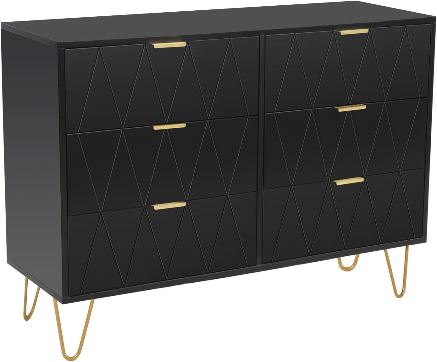 UEV Cassettiera Bianca 6 Cassetti, Comò in Legno, Mobile Cassettiera ...