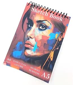 REDGE 21x15 cm Sketchbook 1 Pack 80 Pages, Thick Drawing Paper Sketch Drawing Paper Sketch Pad ...