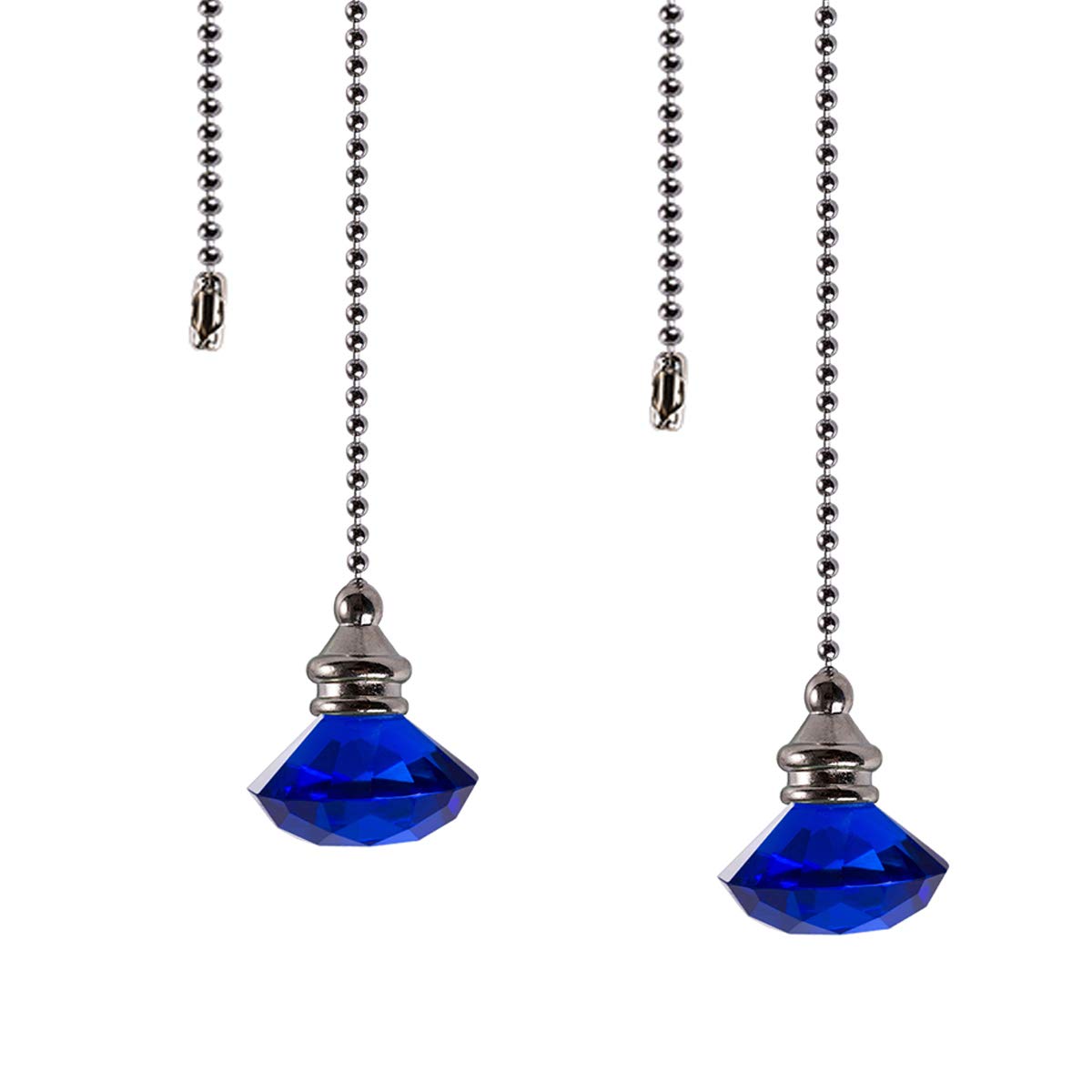 Amazon.com: Ceiling Fan Pull Chain Set - 2 pieces Blue Diamond Fan Pull ...