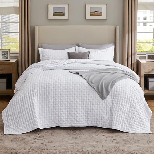 Amazon.com: Bedsure California King Quilt Set - Soft Ultrasonic Cal ...