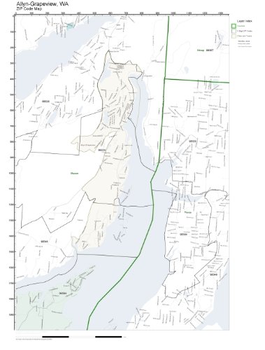 ZIP Code Wall Map of Allyn-Grapeview, WA ZIP Code Map Not Laminated ...