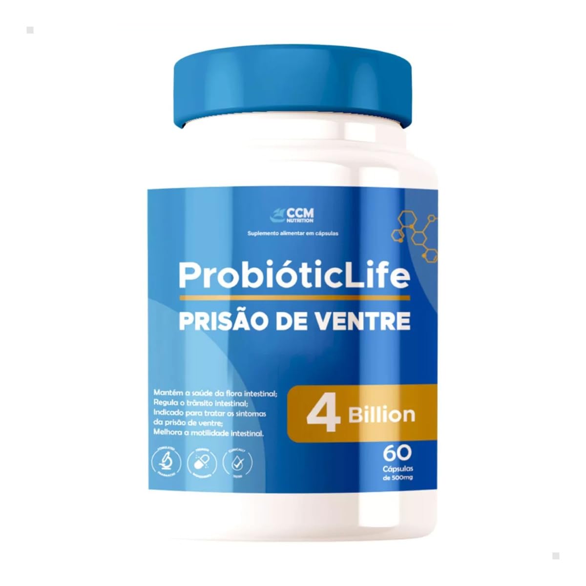Probiotics Life - Probioticos Prisão de ventre 60 Cáps Retenção fecal ...