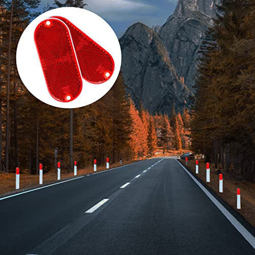 Snapklik.com : Smseace 10Pack Safety Reflectors Red Oval Reflector