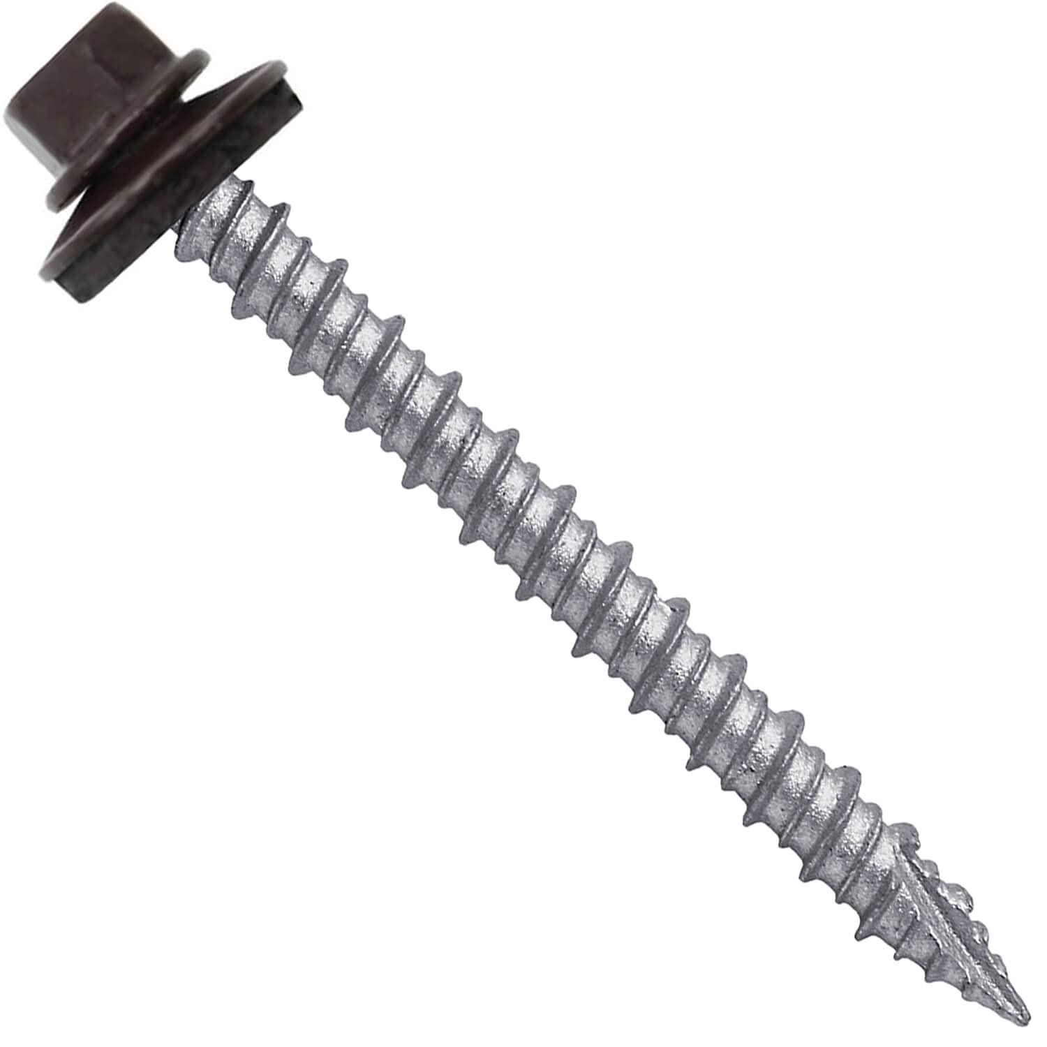 Buy Metal Roofing Screws: (250) 10 x 2" Dark Brown Hex Head Sheet Metal ...