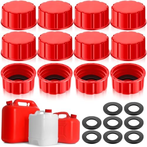 Amazon.com: Beeveer 12 Pcs 5 Gallon Gas Can Cap Replacement Coarse ...