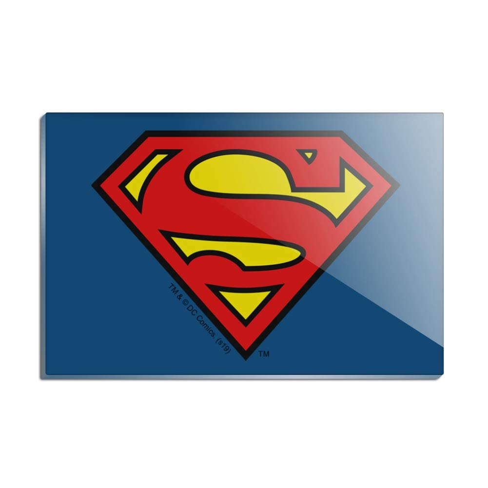 Amazon.com: Superman Classic S Shield Logo Rectangle Acrylic Fridge ...