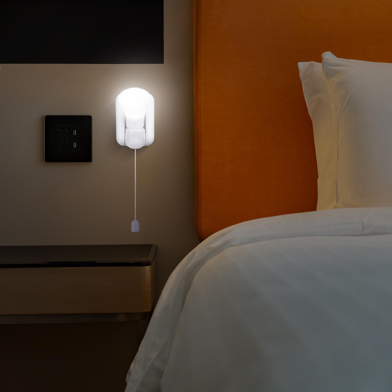 Wall Closet Pull String Lighting Battery Operated Light Up Wall Art