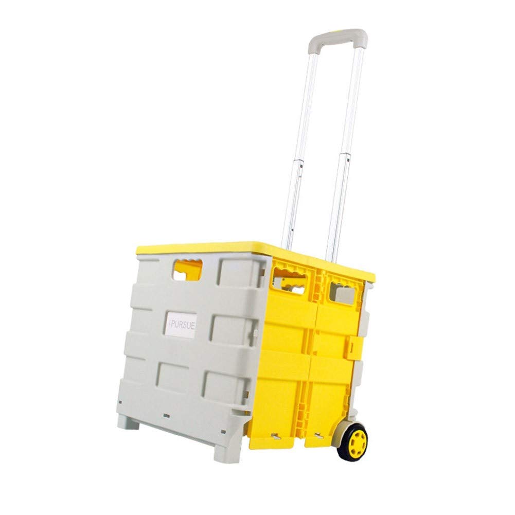 Buy Heavy Duty Foldable Shopping Trolley 40 Kg Wheeled Crate Box Boot ...