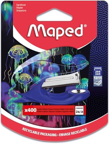 Maped - Deepsea Paradise Stapler - Attaches up to 15 Sheets - 24/6 and ...