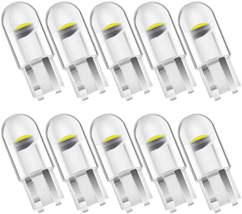 IBEIKE 501 W5W T10 LED Bulbs - 10 Packs White 194 2825 168 LED Car ...