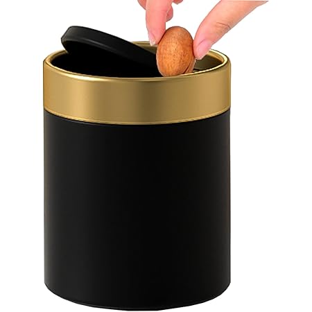 Amazon.com: Mini Trash Can with Lid, Brushed Stainless Steel Small Tiny ...