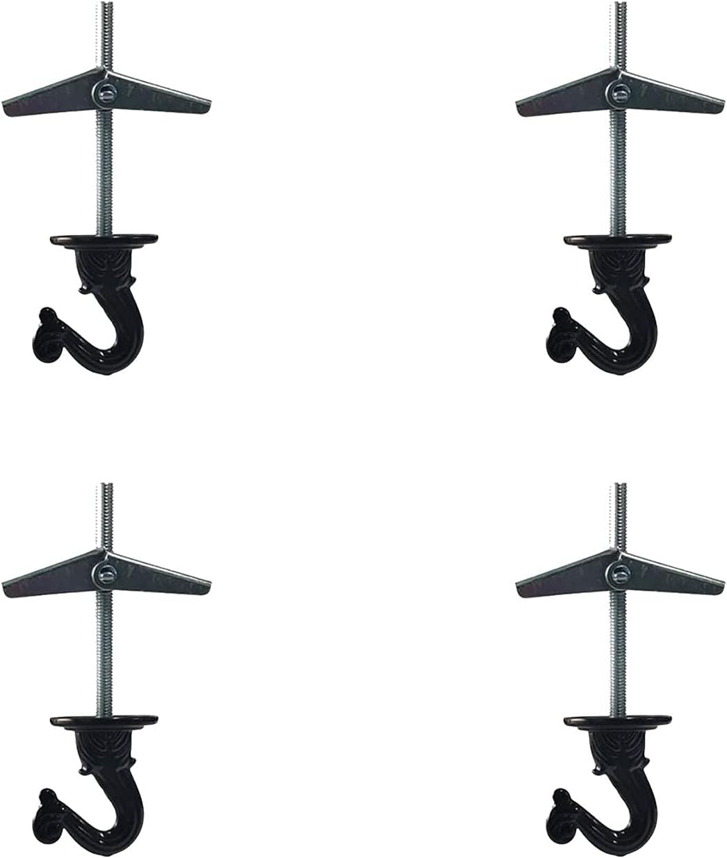 Ceiling Rose Hook Plate 75mm Diameter with Matching Screws Black Powder ...