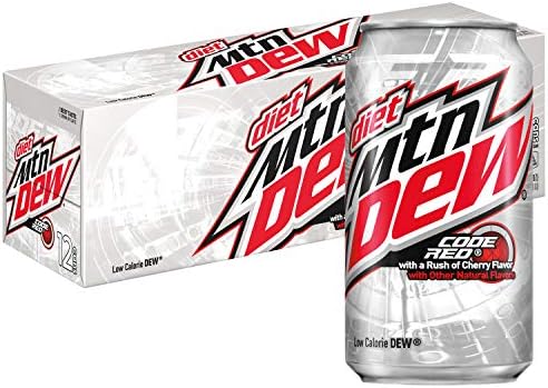 Amazon.com : Diet Mountain Dew Code Red Cans Code Red (12 count, 12 oz ...