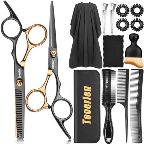 Amazon.com: Hair Cutting Scissors Shears Kits, 15 Pcs Professional ...