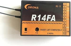 Amazon.com: Corona R14FA 2.4G Compatible Futaba FASST 14SG 16SZ 18SZ ...