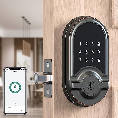 IRONZON Keyless Entry Door Lock, Smart Door Locks for Front Door with ...