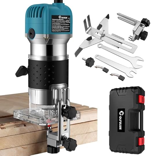COLFULINE 1/4'' Compact Electric Palm Router for Woodworking - 6 ...