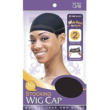 Amazon.com : (3 Pack) Qfitt- Wide Band Stocking Wig Cap #100 : Beauty & Personal Care