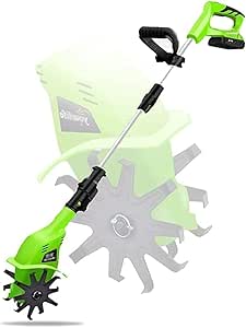 Rotavator Cordless Rotavator, Garden Tiller Rotavators with 4000mAh ...