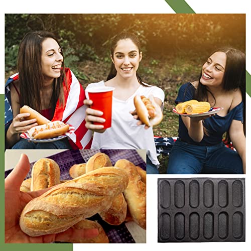 Silicone Baguette Moulds Mini Hot Dog Bun Mold Bread Bun Mold Pans ...