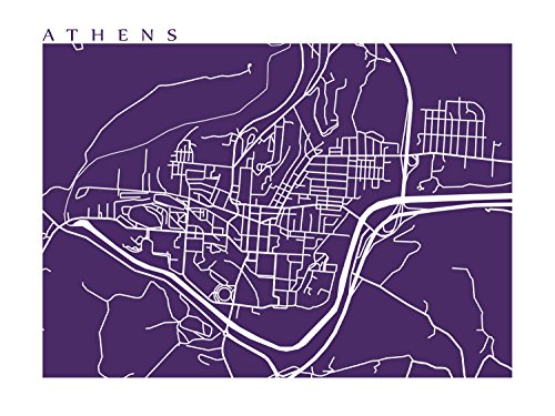 Amazon.com: Athens Ohio Map Print : Home & Kitchen