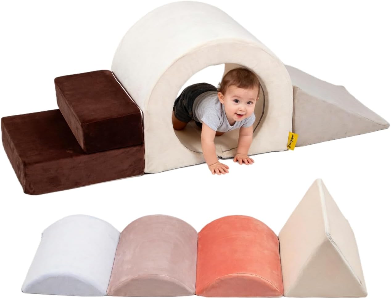 Amazon.com: BanaSuper Kids Climbing Foam Blocks Playset - 7 Piece ...