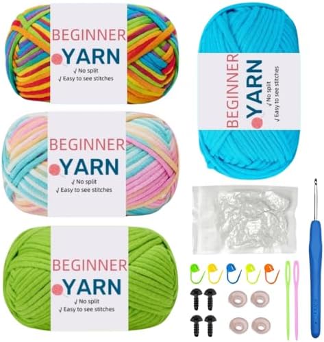 Amazon.com: Beginner Yarn for Crocheting - Easy Yarn for Beginners