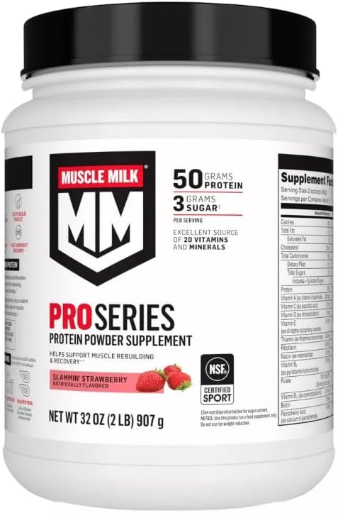 Muscle Milk Pro Series Protein Powder - Strawberry - 32oz : Amazon.com ...