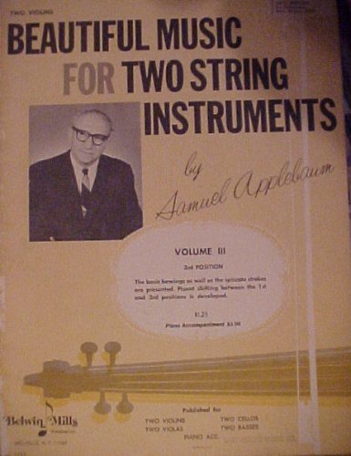 Beautiful Music For Two String Instruments Vol. 3 (Two Violins): Samuel ...