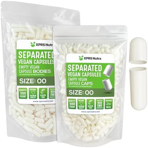 Amazon.com: XPRS Nutra Vegan Size 00 Separated Capsules - 1000 Count ...