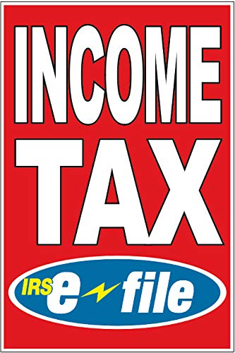 4 Less CO 24x36 Income Tax E-File Poster Retail Business Store Window ...
