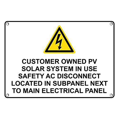Amazon.com: Weatherproof Plastic Customer Owned PV Solar System in Sign ...
