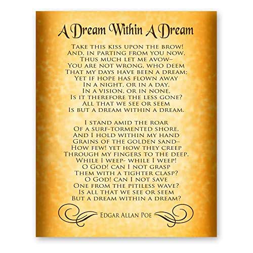 Amazon.com: A Dream Within a Dream Poem by Edgar Allan Poe Home Decor ...
