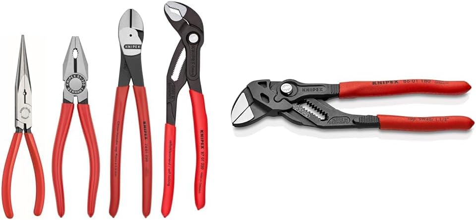 KNIPEX Cobra Combination Cutter 4-Piece Set and 7 1/4-Inch Pliers ...