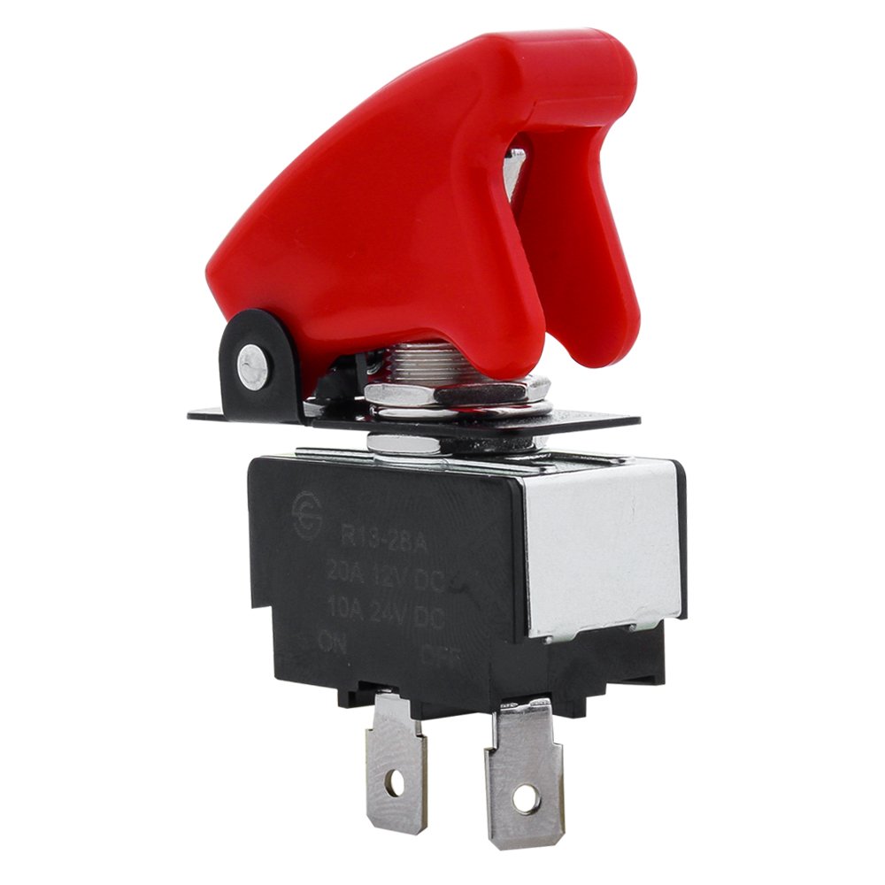 Pilot Automotive PL-SW26 Performance Toggle Switch with Red Safety ...