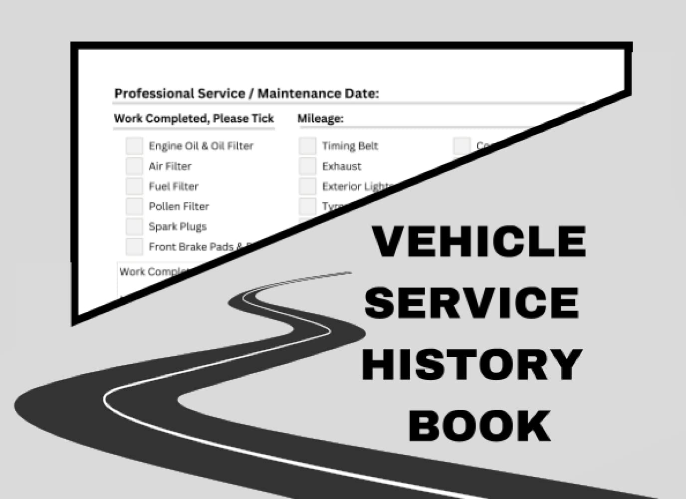 Vehicle Service History Book: Small A5 Generic Car Service History Book ...