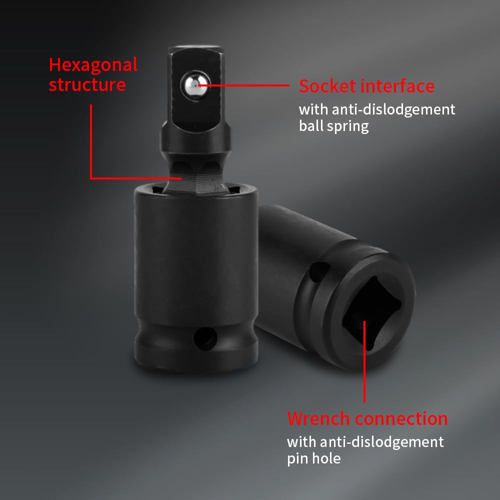 Snapklik.com : Pneumatic Wrench Universal Joint, 1/4" Phosphating ...