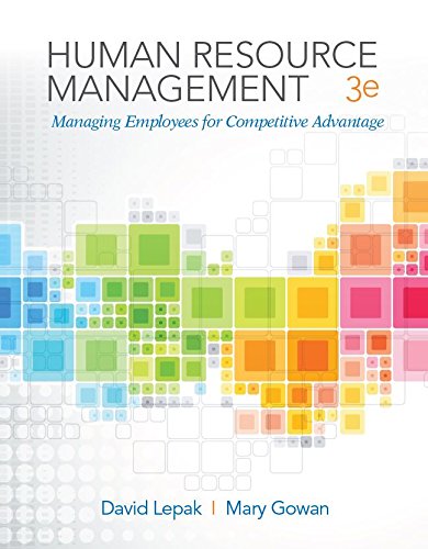 Human Resource Management, 3e: David Lepak: Amazon.com: Books