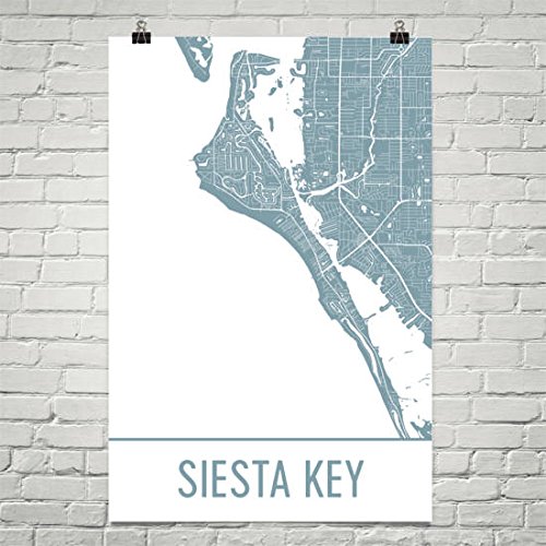 Amazon.com: Siesta Key Map, Sarasota Art, Siesta Key Print, Siesta Key ...