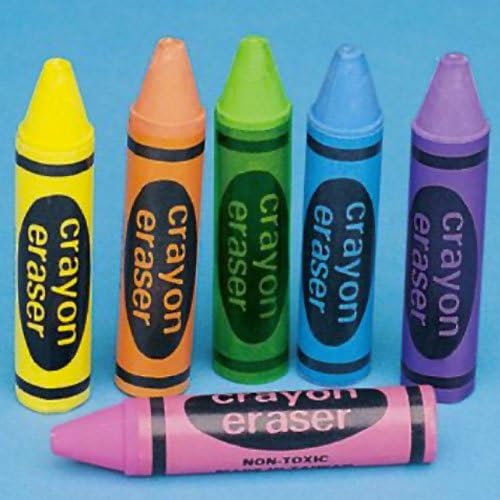 Amazon.com: Fun Express Rubber Crayon Erasers (6 Dozen) Toy : Toys & Games