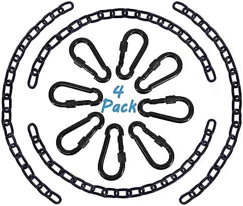 Amazon.com: 4 Pack 26 inch Black Hammock Chain, 440LB Capacity Hanging ...
