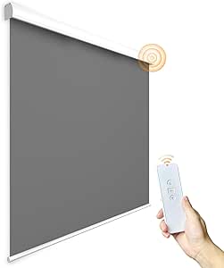 Amazon.com: FS KEEWO Roller Window Blinds Blackout Rechargeable Electric Window Shades with ...